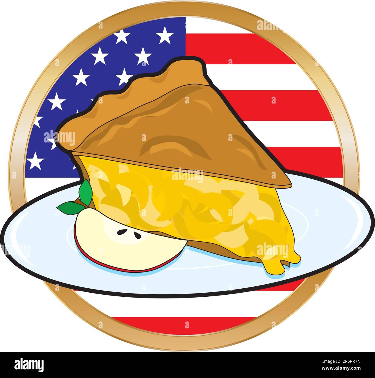 America food apple pie Stock Vector Images - Alamy