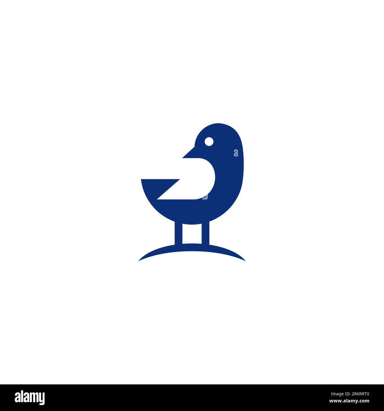 Bird Logo Design. Blue Bird. Bird Kids Icon Stock Vector Image & Art ...