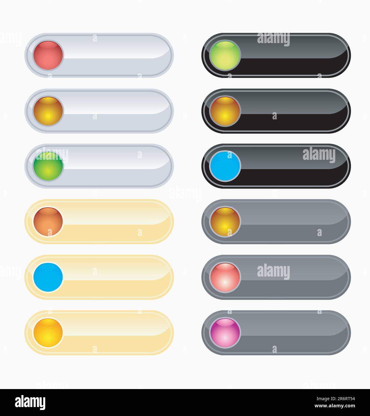 Black plastic buttons Stock Vector Images - Alamy