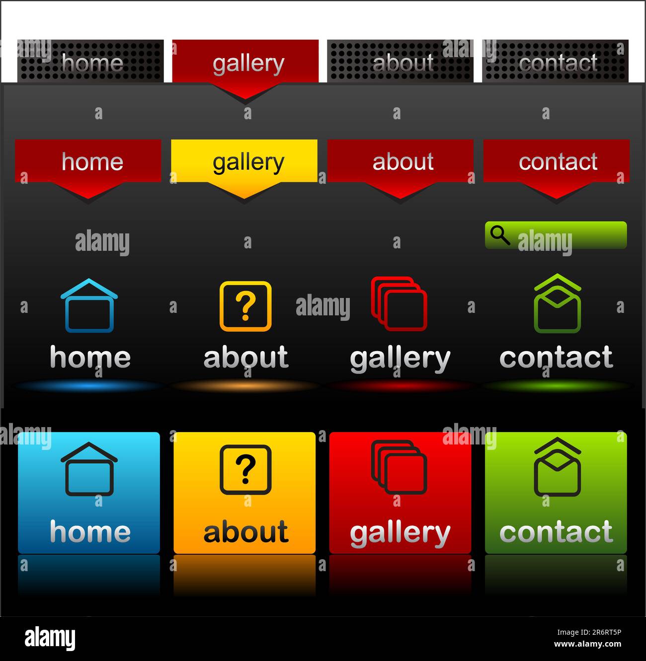 Editable website vector buttons Stock Vector Image & Art - Alamy