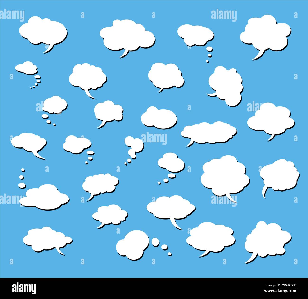 Collection of Various comic clouds - Set 3 Stock Vector Image & Art - Alamy