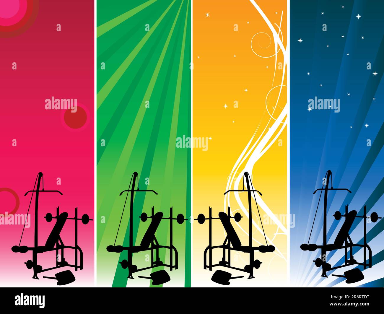 4 banners to be used for your gym announce Stock Vector Image & Art - Alamy