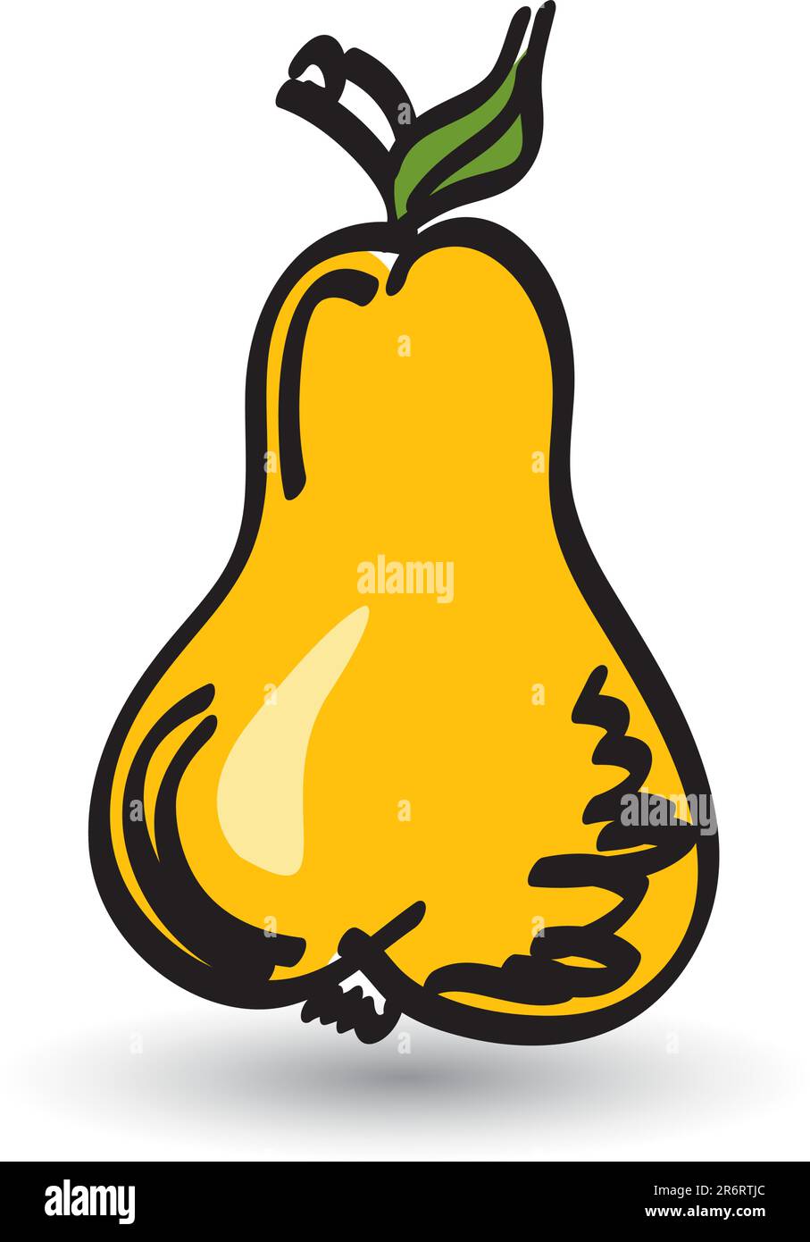 Yellow pear editable vector Stock Vector Image & Art - Alamy
