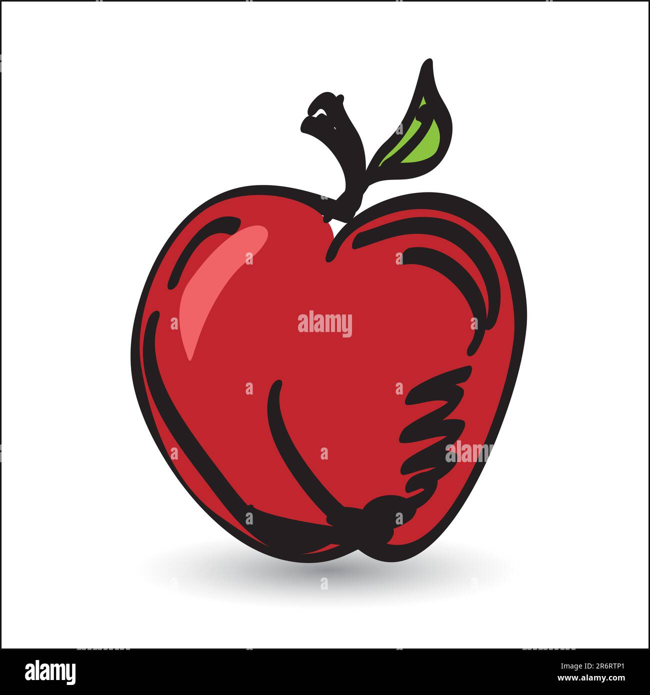Red apple editable vector Stock Vector Image & Art - Alamy
