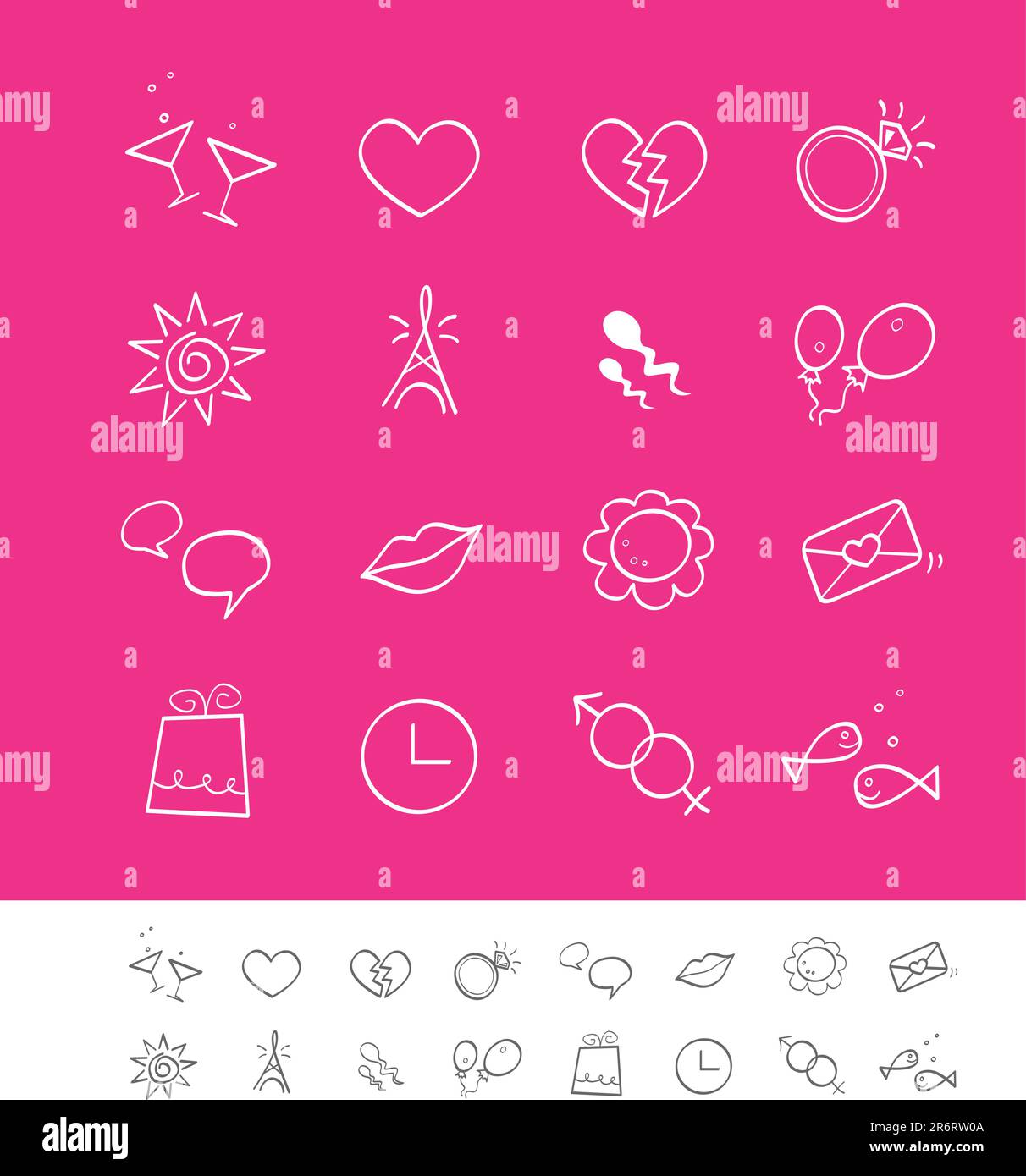 Vector pack for magazines and webpages. Including love, social, dating ...