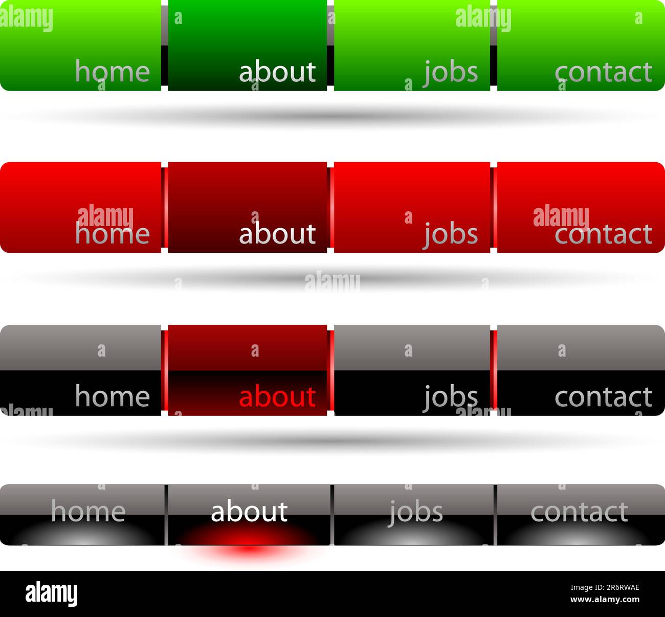 Editable website vector buttons Stock Vector Image & Art - Alamy