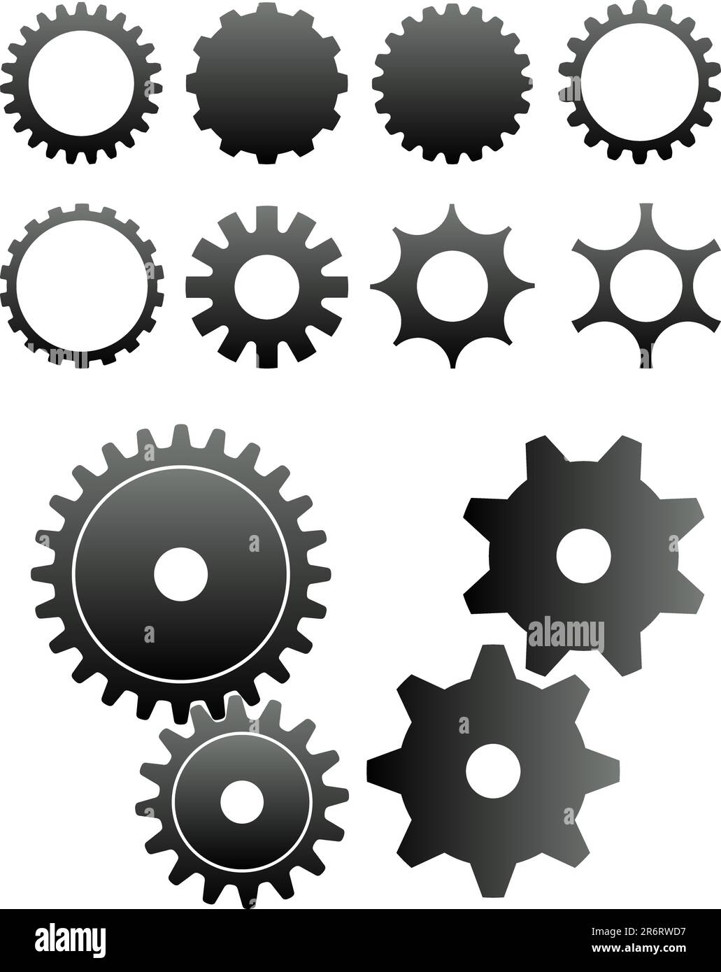 2D abstract art vector illustration. Gears Stock Vector Image & Art - Alamy