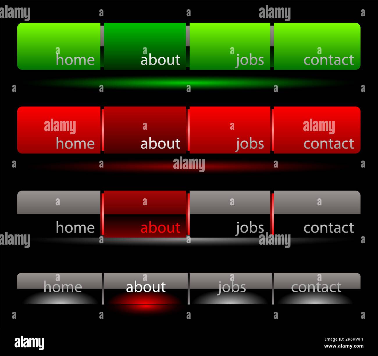 Editable website vector buttons Stock Vector Image & Art - Alamy