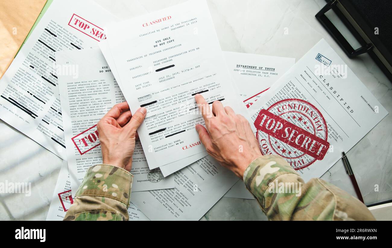 Military classified documents hi-res stock photography and images - Alamy