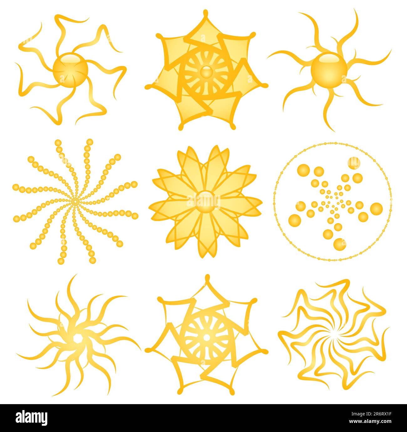 Vector Sun Decor Elements Stock Vector Image & Art - Alamy