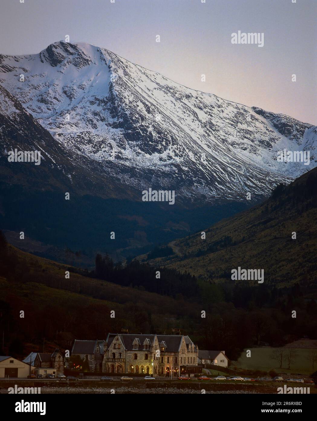 Dramatic winter dusk scene in Scotland Stock Photo - Alamy