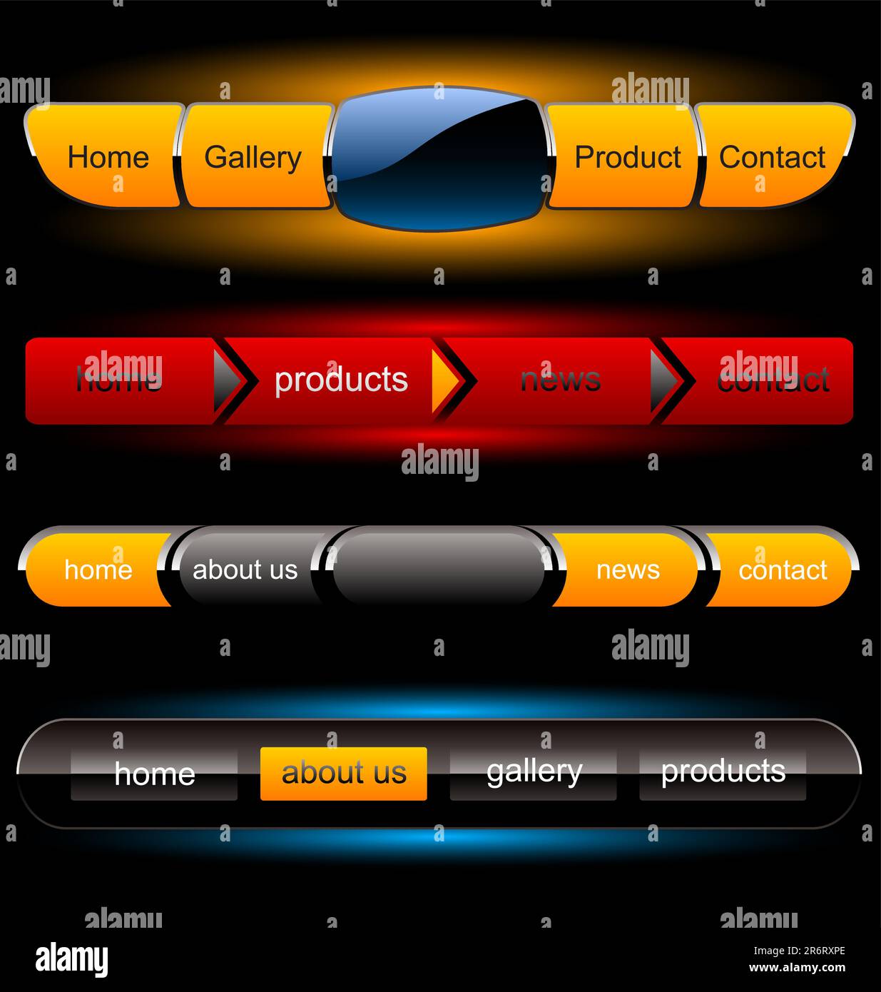 Editable website vector buttons Stock Vector Image & Art - Alamy