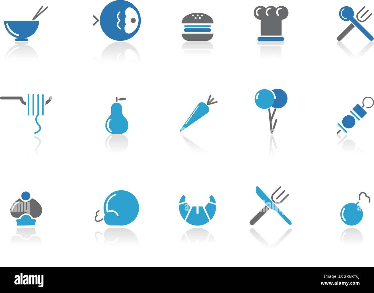 Food & Restaurant icons blue Stock Vector Image & Art - Alamy