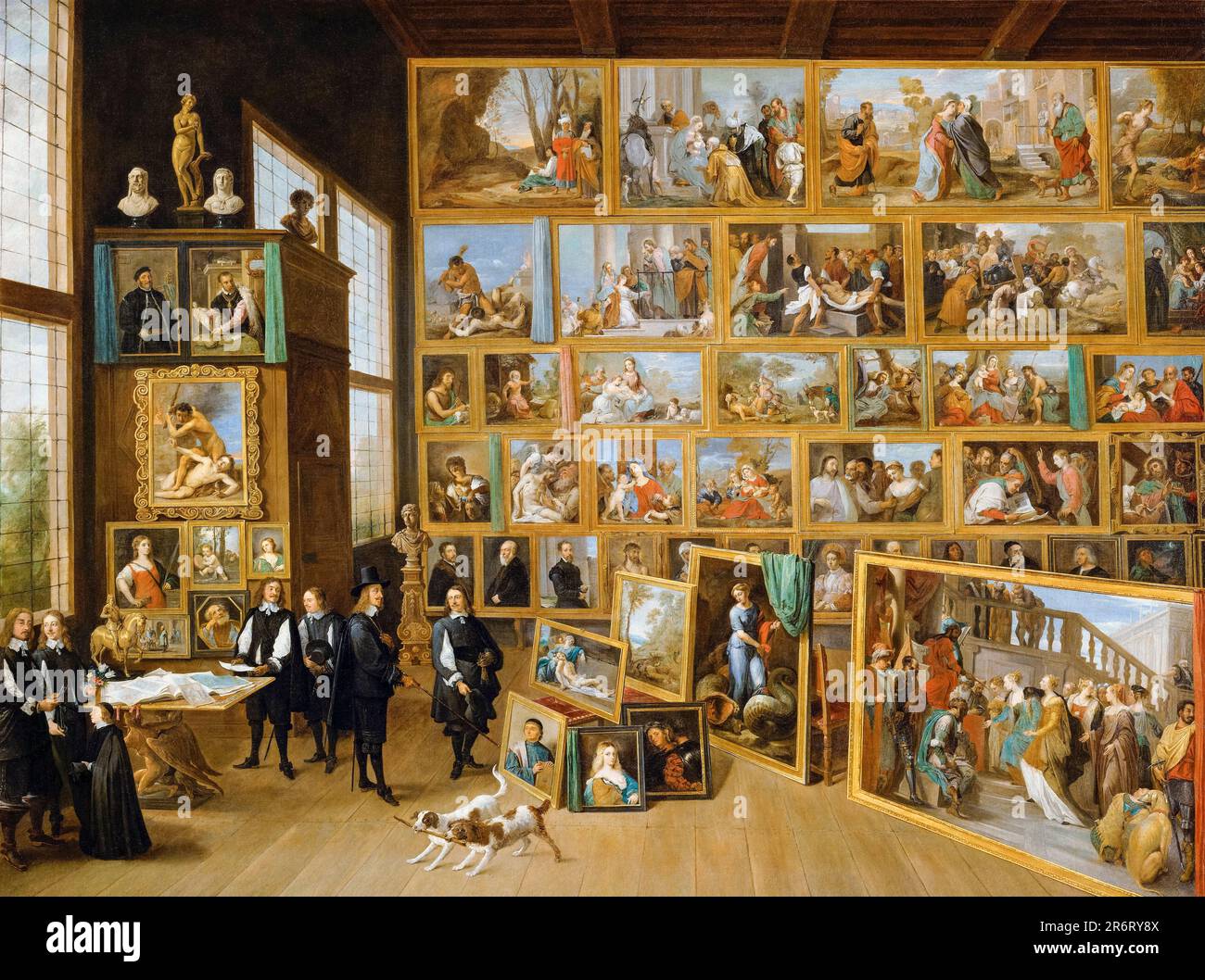 Archduke Leopold William in his Gallery at Brussels, painting in oil on ...