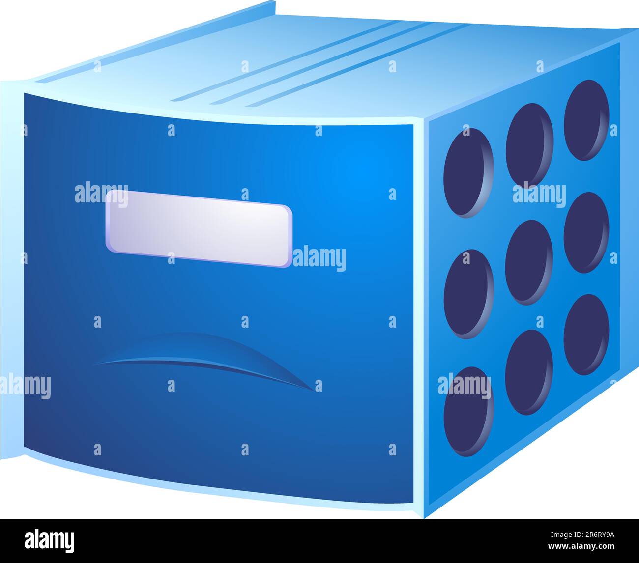 Blue box for documents with a single partition Stock Vector Image & Art ...