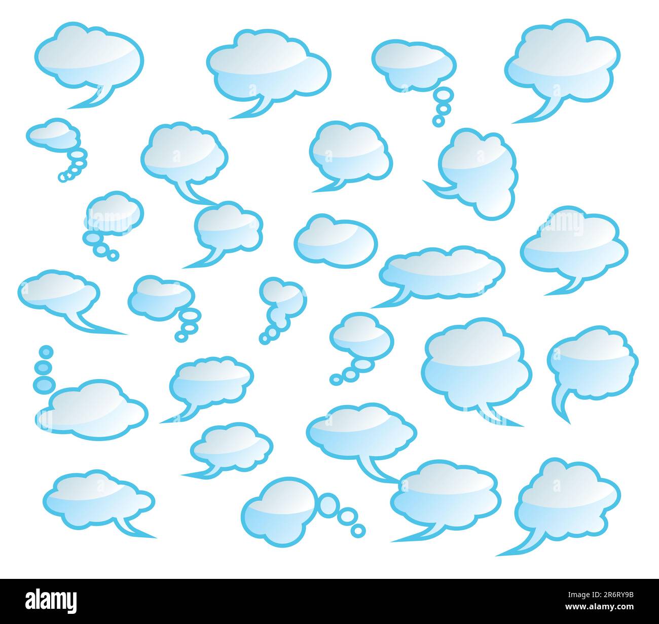 Collection of Various comic clouds - Set 3 Stock Vector Image & Art - Alamy