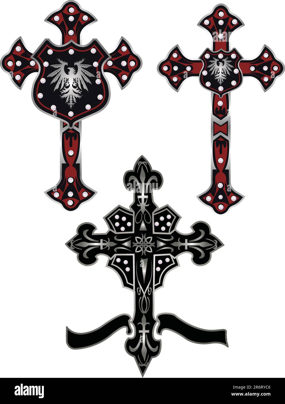 Cross rock symbol Stock Vector Images - Alamy