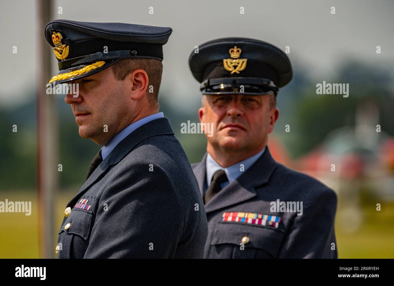 Cosford, UK. 11th June, 2023. Station Commander RAF Cosford taking the ...