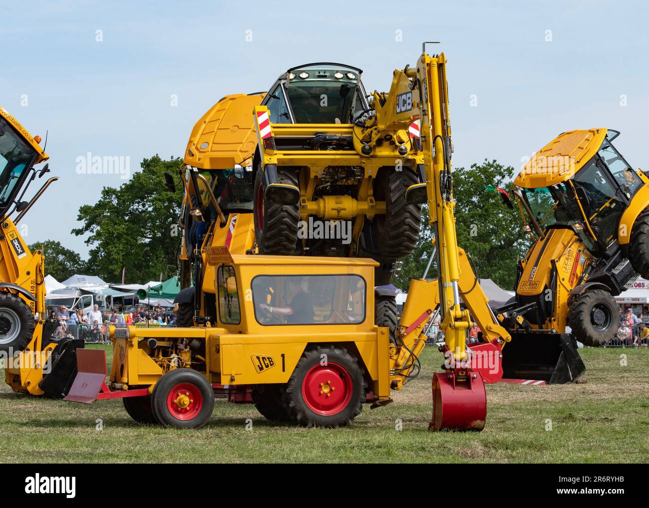 Dancing Diggers - Smallwood Steam & Vintage Rally 2023 Stock Photo - Alamy