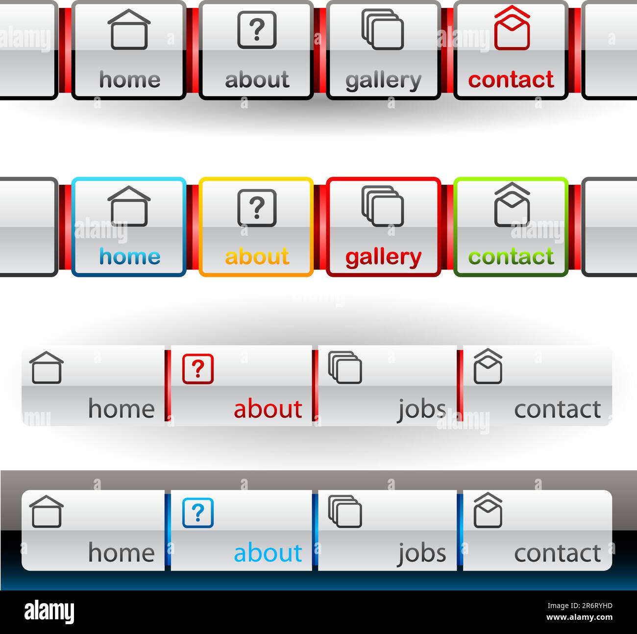 Editable website vector buttons Stock Vector Image & Art - Alamy