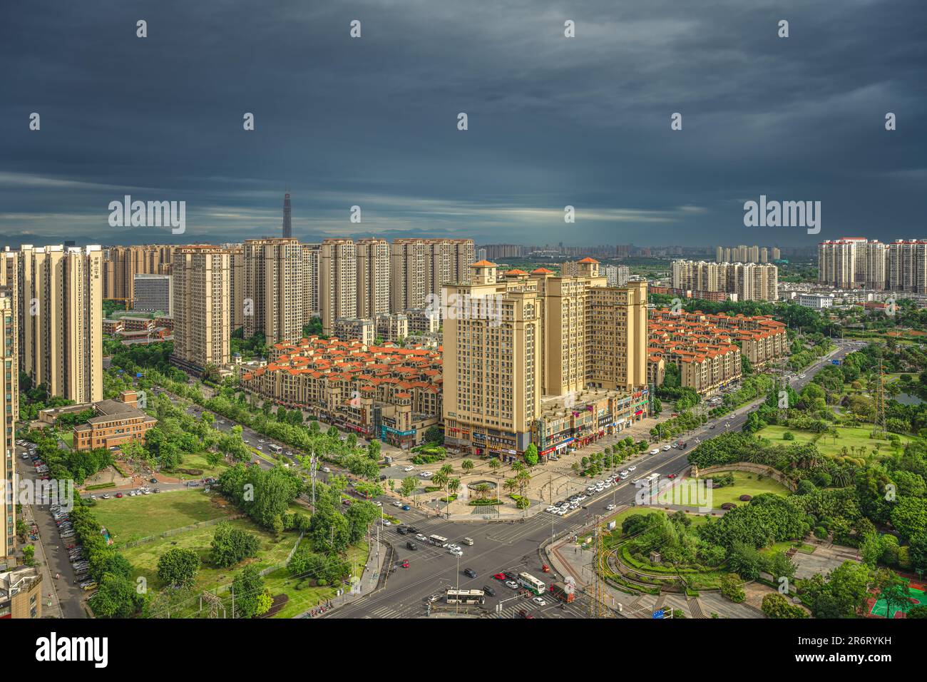 Sunny Chengdu urban residential buildings Stock Photo - Alamy