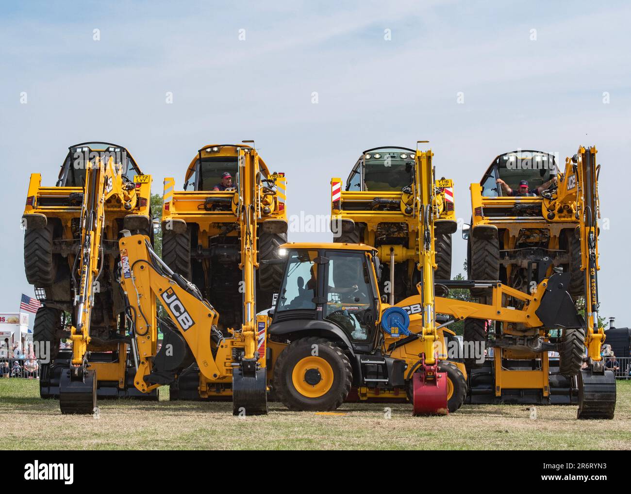 Dancing Diggers - Smallwood Steam & Vintage Rally 2023 Stock Photo - Alamy