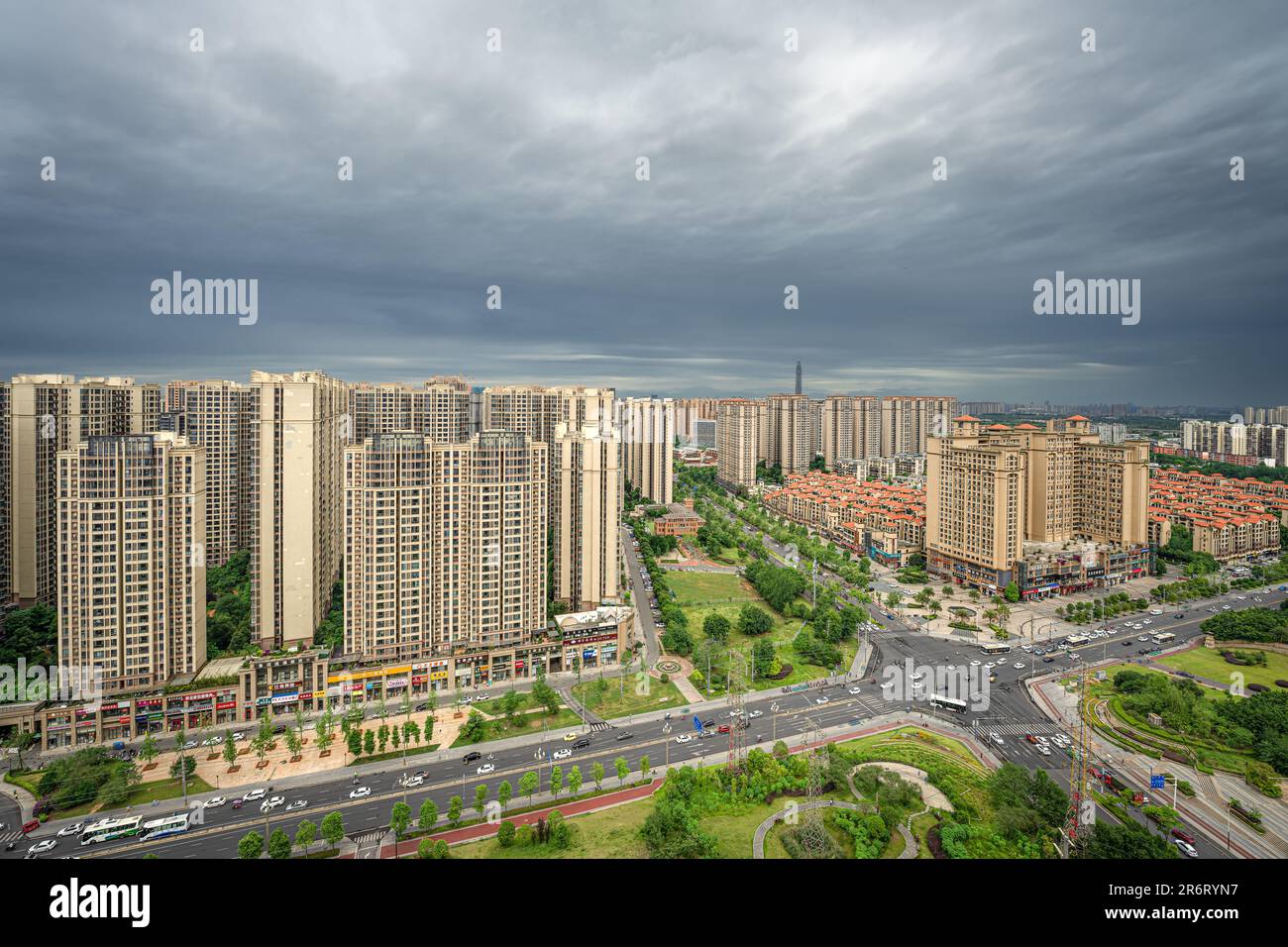 Sunny Chengdu urban residential buildings Stock Photo - Alamy