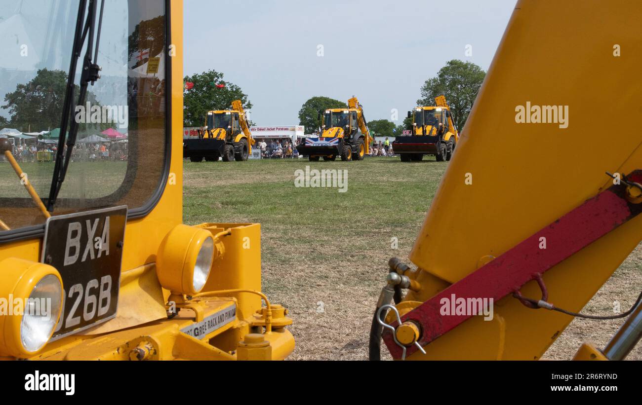 Dancing Diggers - Smallwood Steam & Vintage Rally 2023 Stock Photo - Alamy
