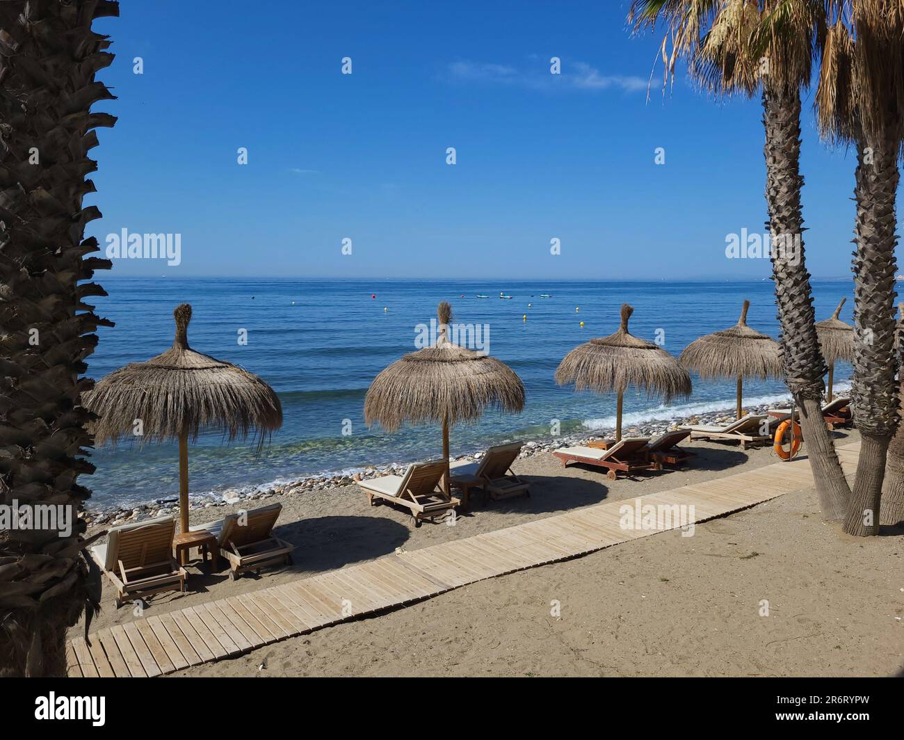 Beach in Marbella, Spain Stock Photo - Alamy
