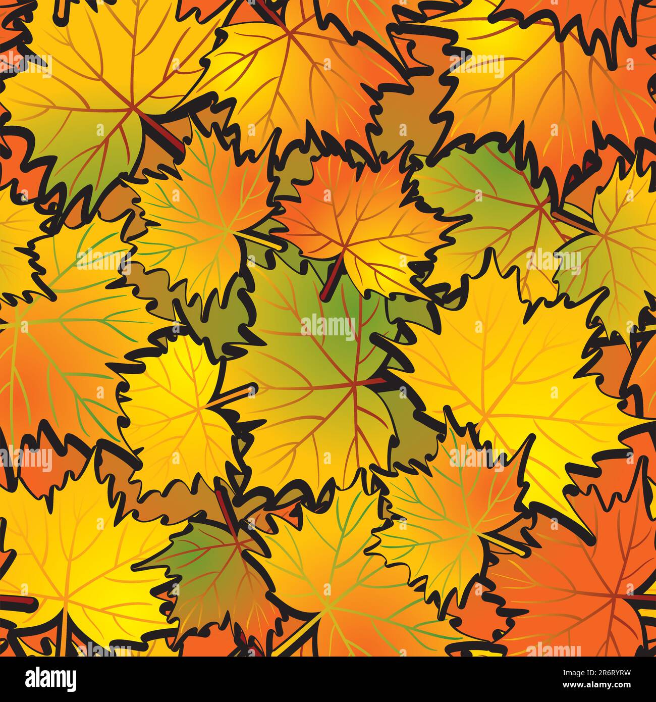 Maple leaf abstract background. Seamless. Vector illustration Stock ...