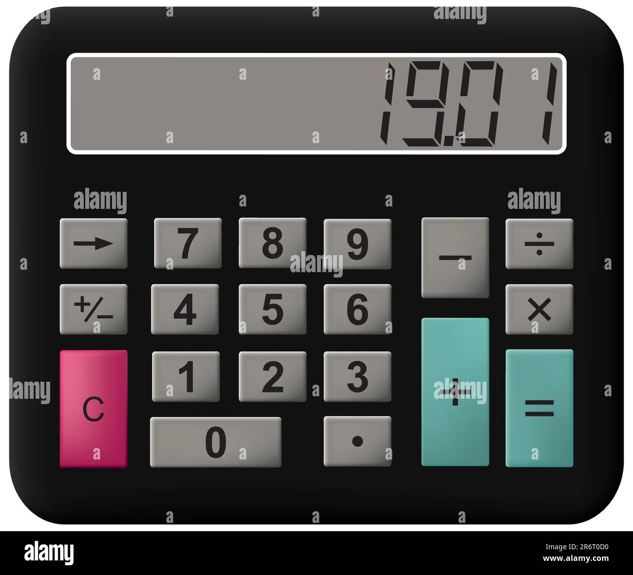 Electronic calculator. Vector illustration. Isolated on white ...