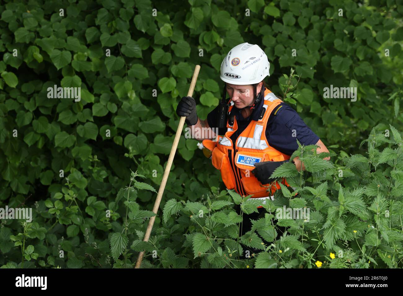Community Rescue Service volunteers in thick undergrowth near the River ...