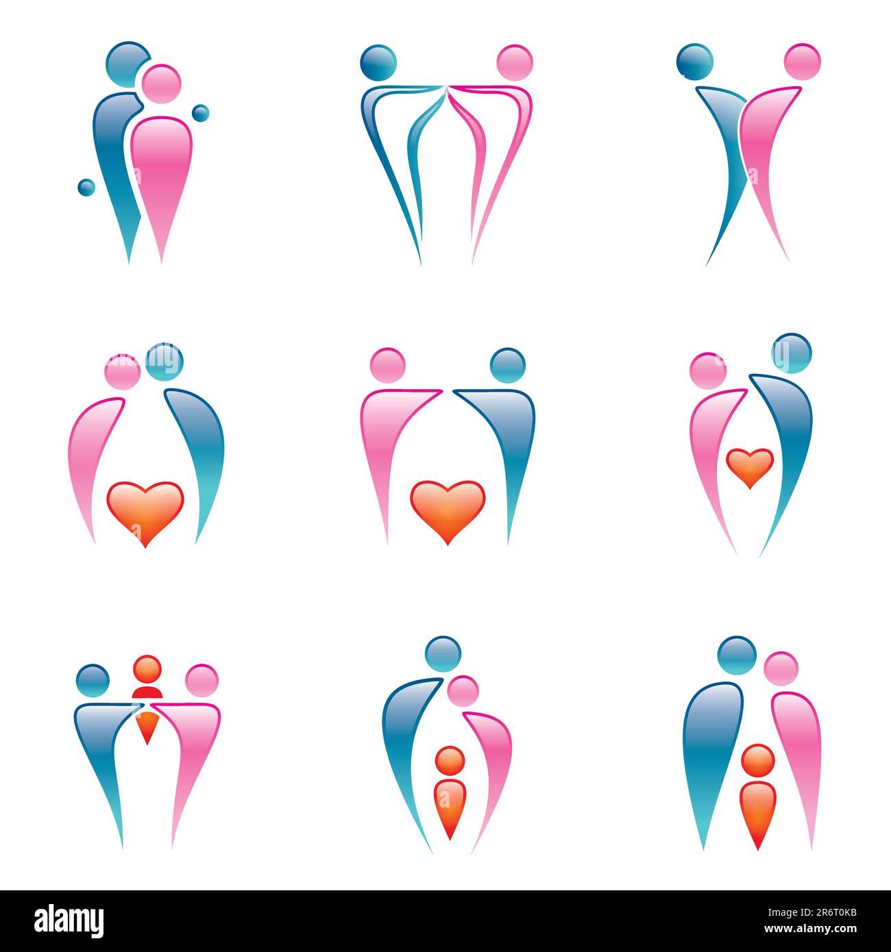 Vector icons mostly about couples, love, family Stock Vector Image ...