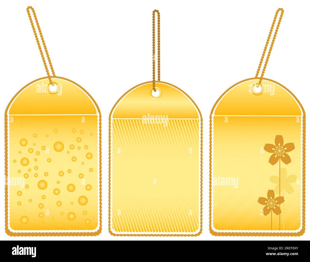 Vector golden tags isolated on white Stock Vector Image & Art - Alamy