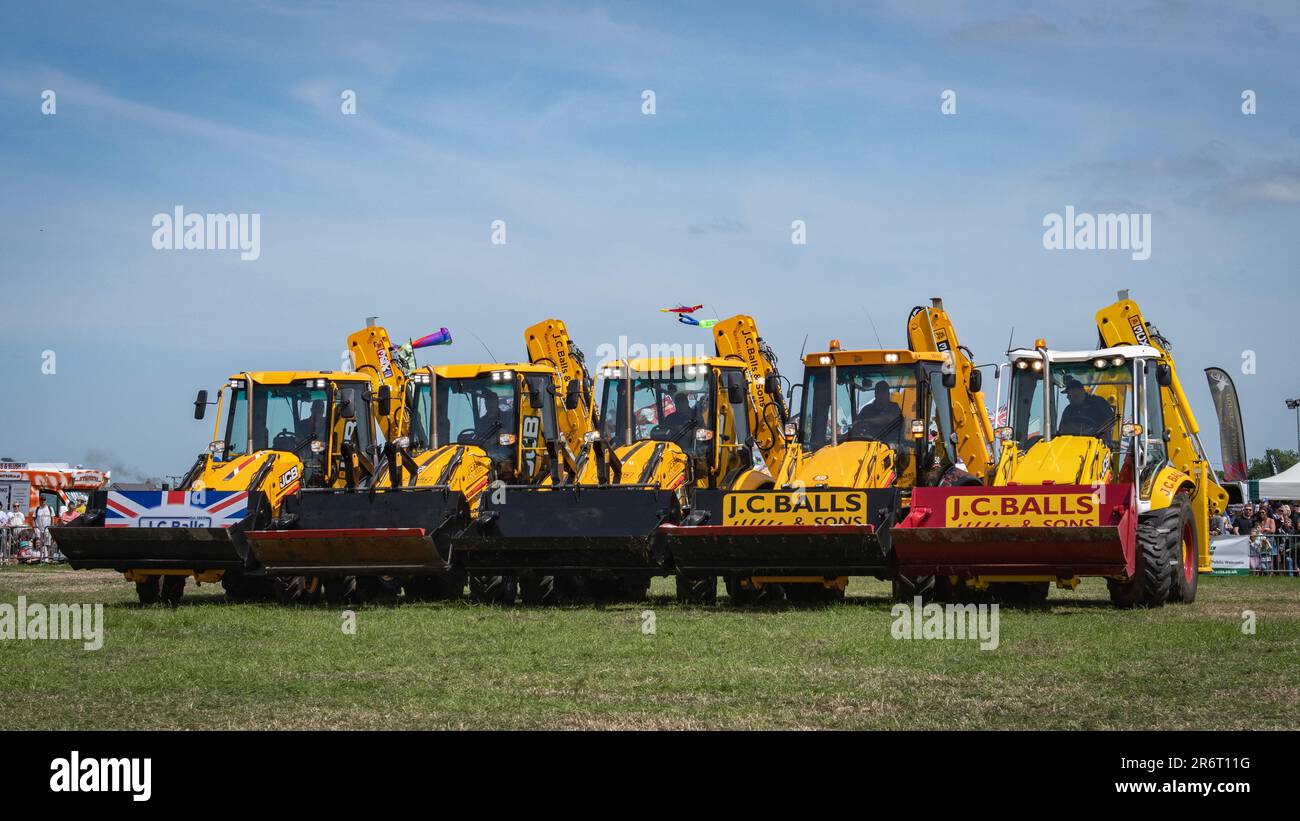 Dancing Diggers - Smallwood Steam & Vintage Rally 2023 Stock Photo - Alamy