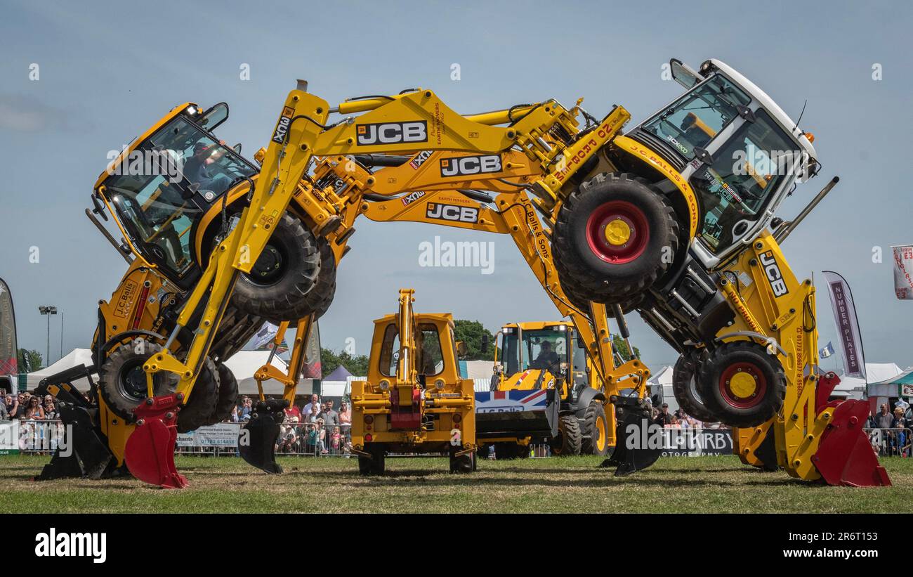 Dancing Diggers - Smallwood Steam & Vintage Rally 2023 Stock Photo - Alamy