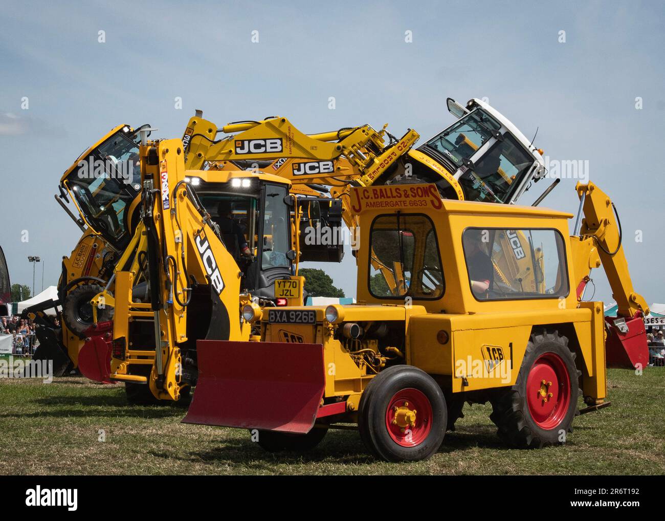 Dancing Diggers - Smallwood Steam & Vintage Rally 2023 Stock Photo - Alamy
