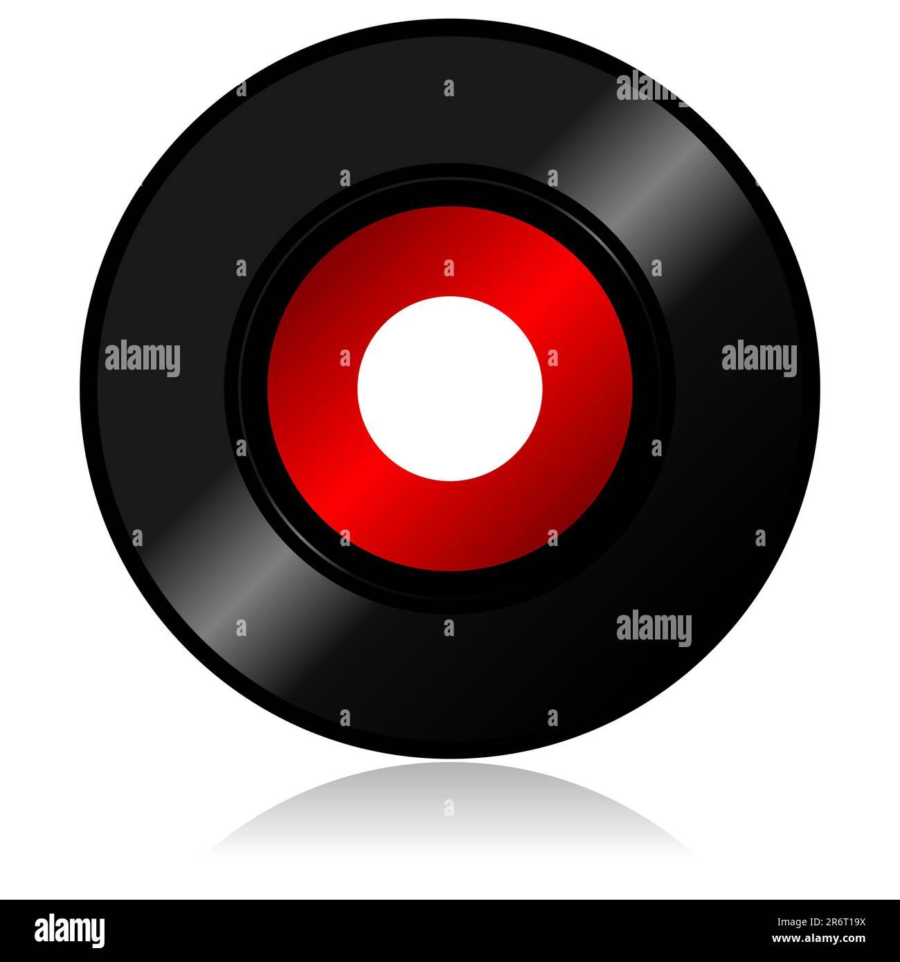 Vinyl record with shadow over white background Stock Vector Image & Art ...