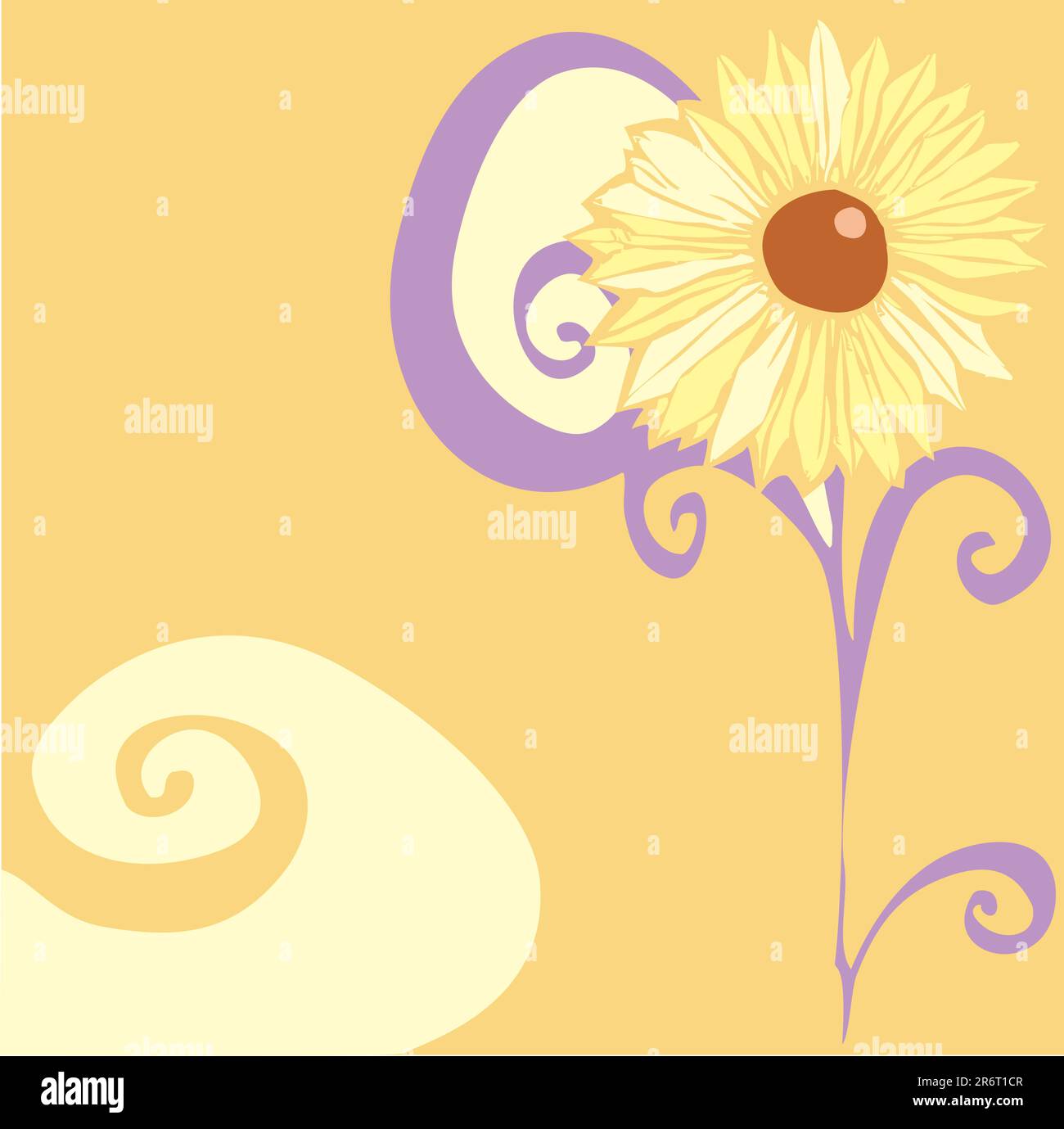 Purple daisy flower image Stock Vector Images - Alamy