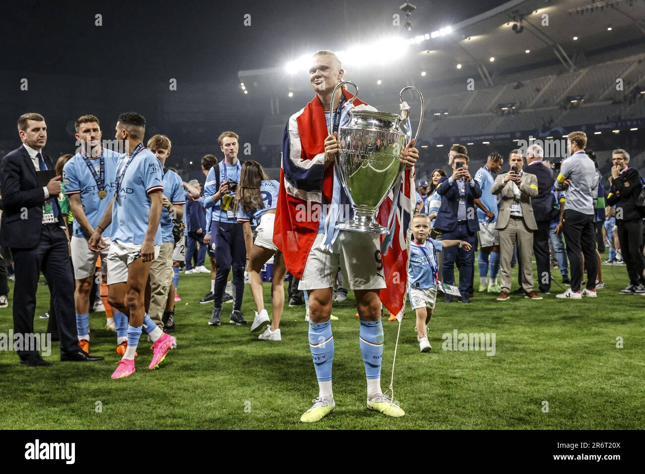 ISTANBUL - Erling Haaland of Manchester City FC with UEFA Champions ...