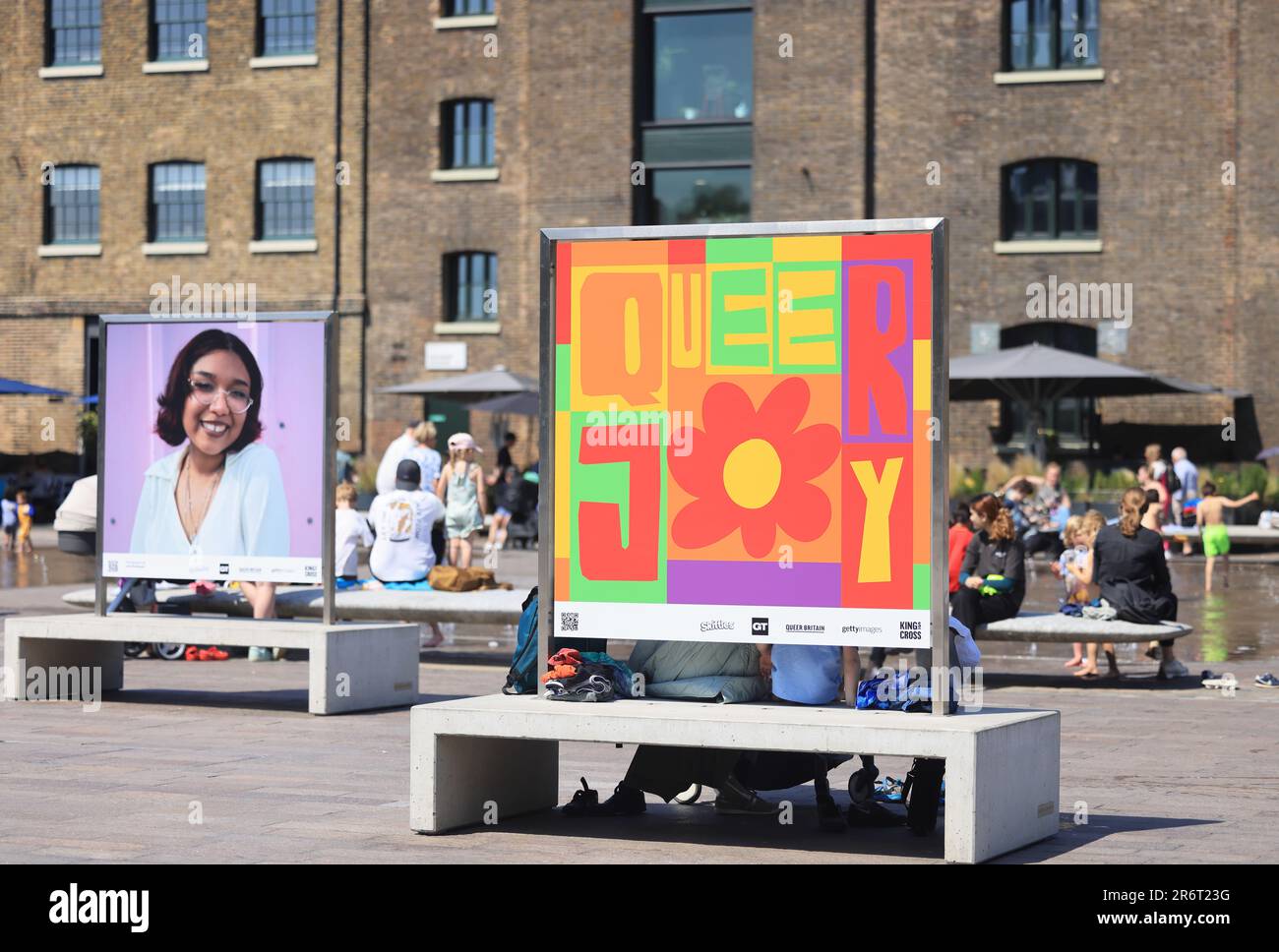 Photos up on Granary Square, north London, celebrating Pride for the ...