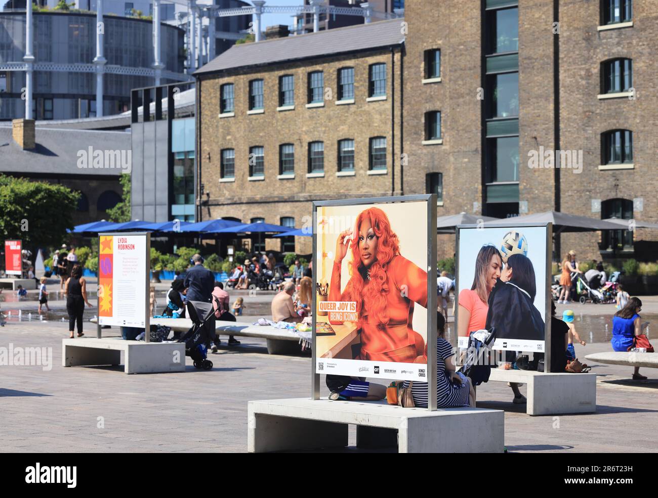 Photos up on Granary Square, north London, celebrating Pride for the ...