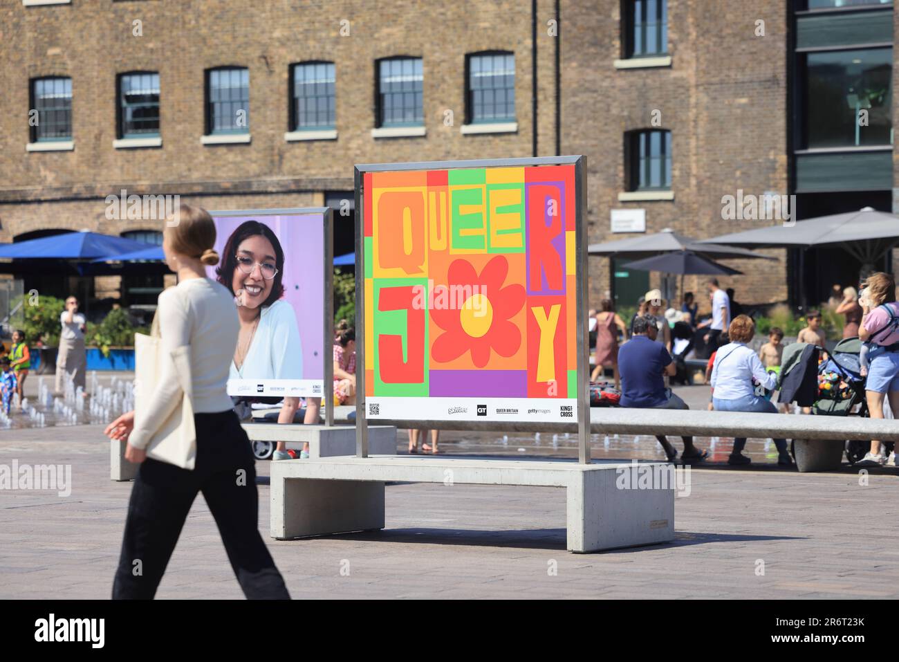 Photos up on Granary Square, north London, celebrating Pride for the ...