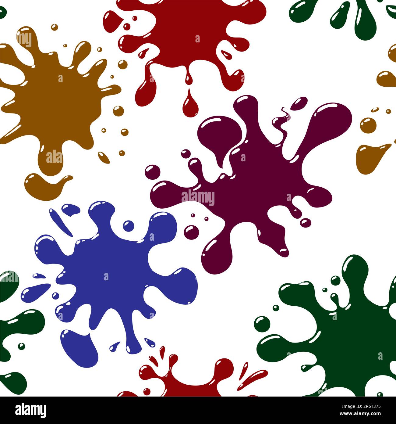 Abstract splash background. Seamless. Multicolor palette on white ...