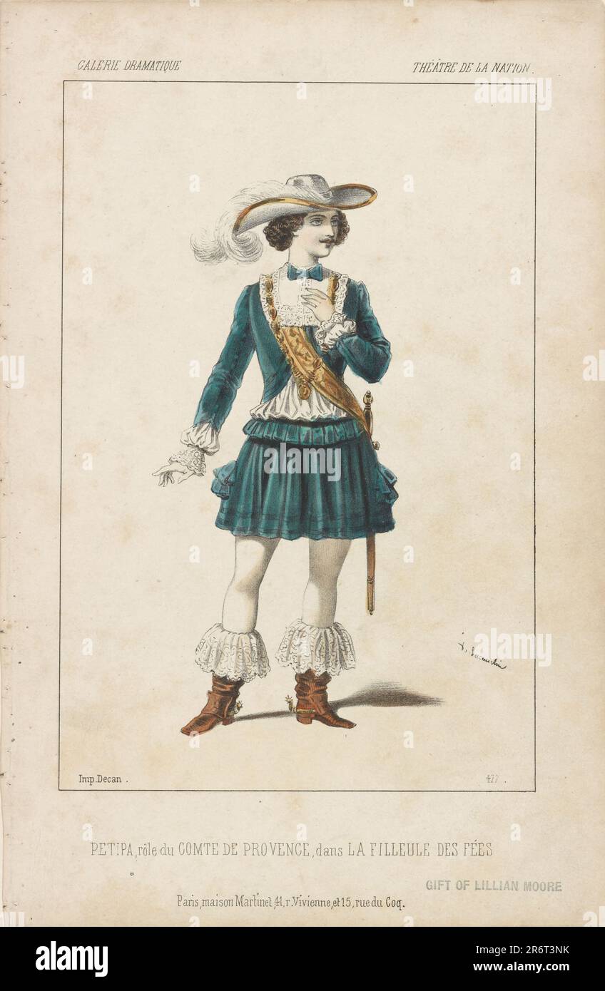 Ballet dancer Marius Petipa (1818-1910) in ballet La filleule des fées ...