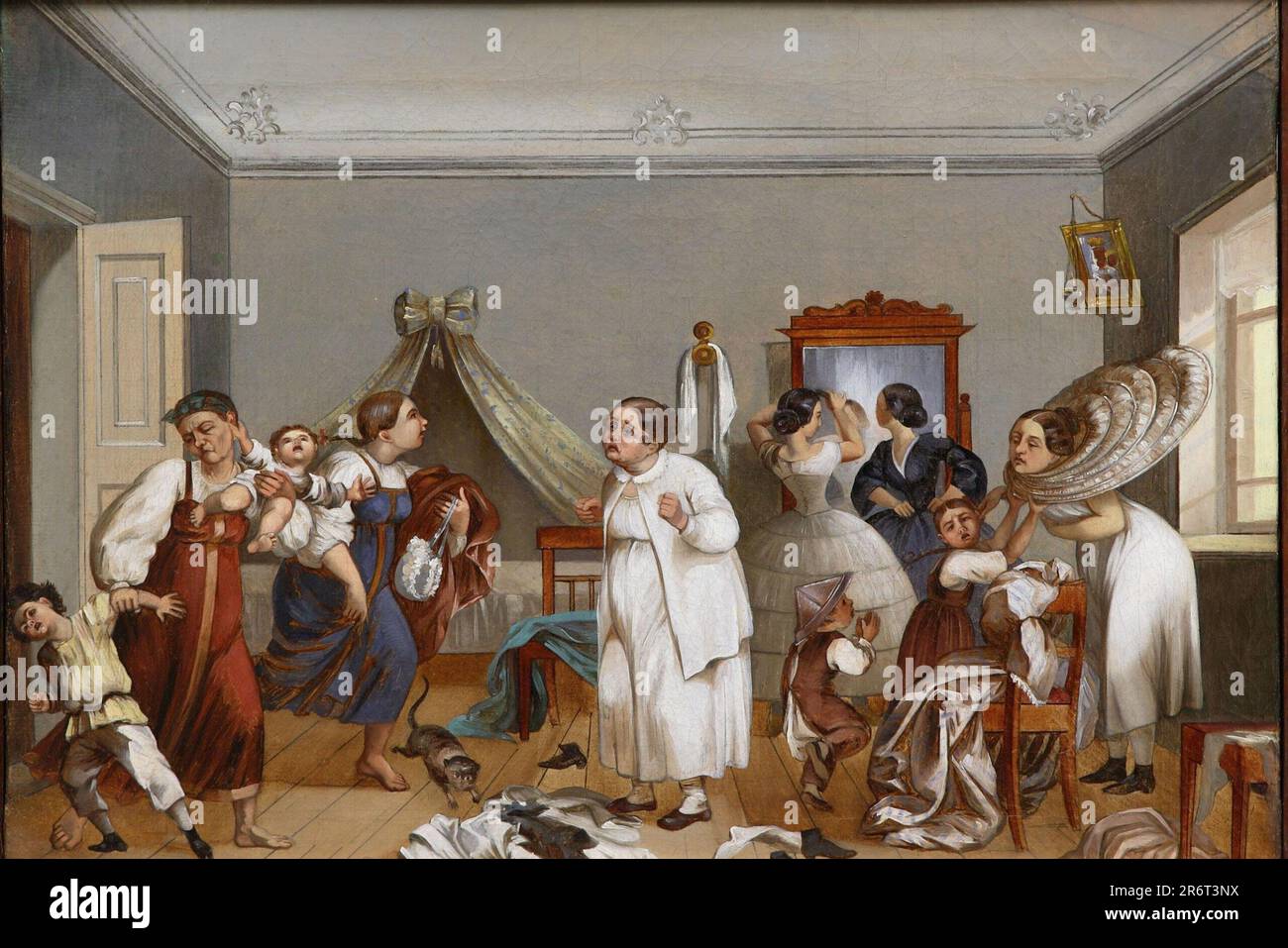 Preparations for a ball in a merchant house. Museum: State V. Tropinin ...