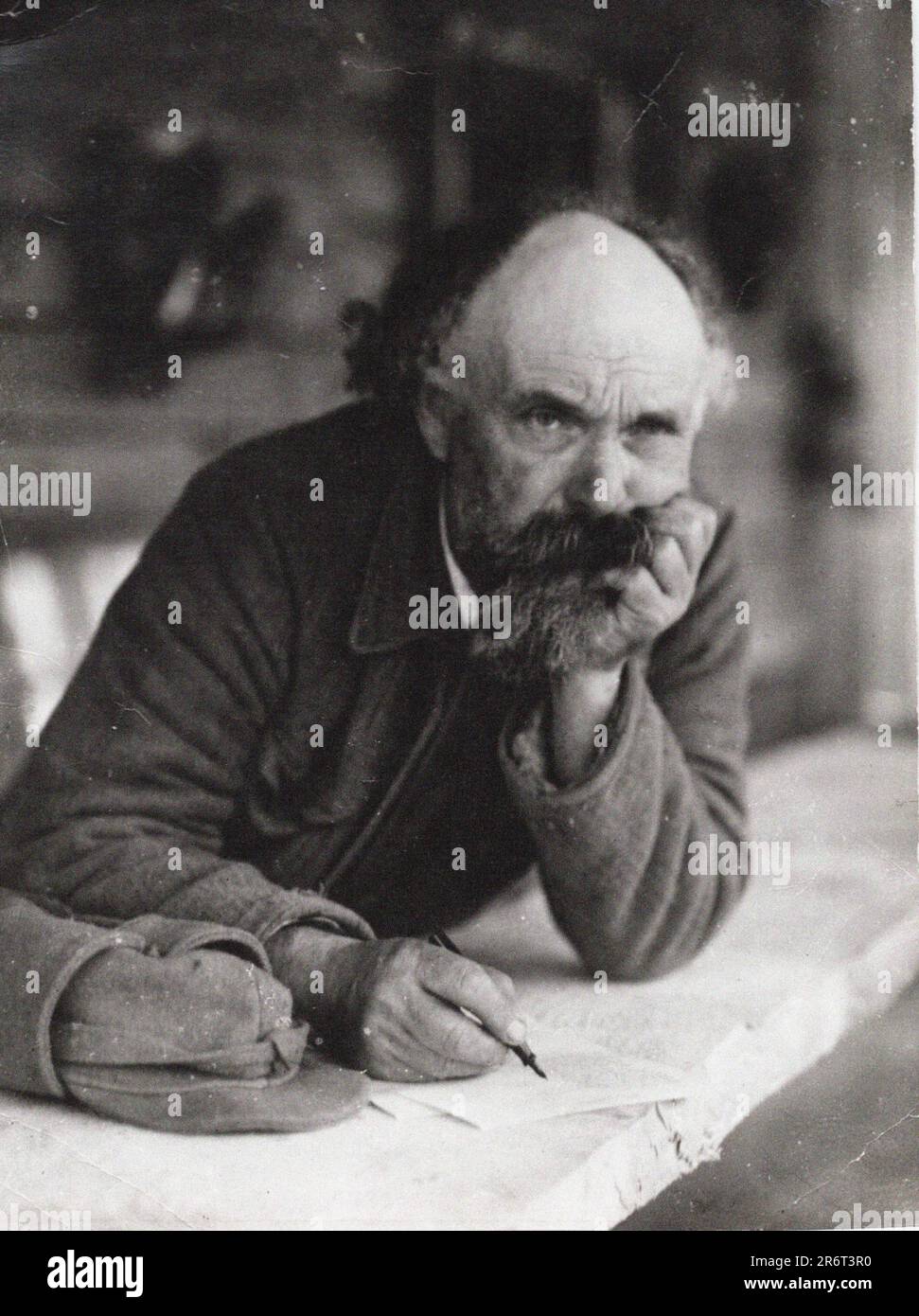 Portrait of the writer Mikhail Mikhailovich Prishvin (1873-1954 ...