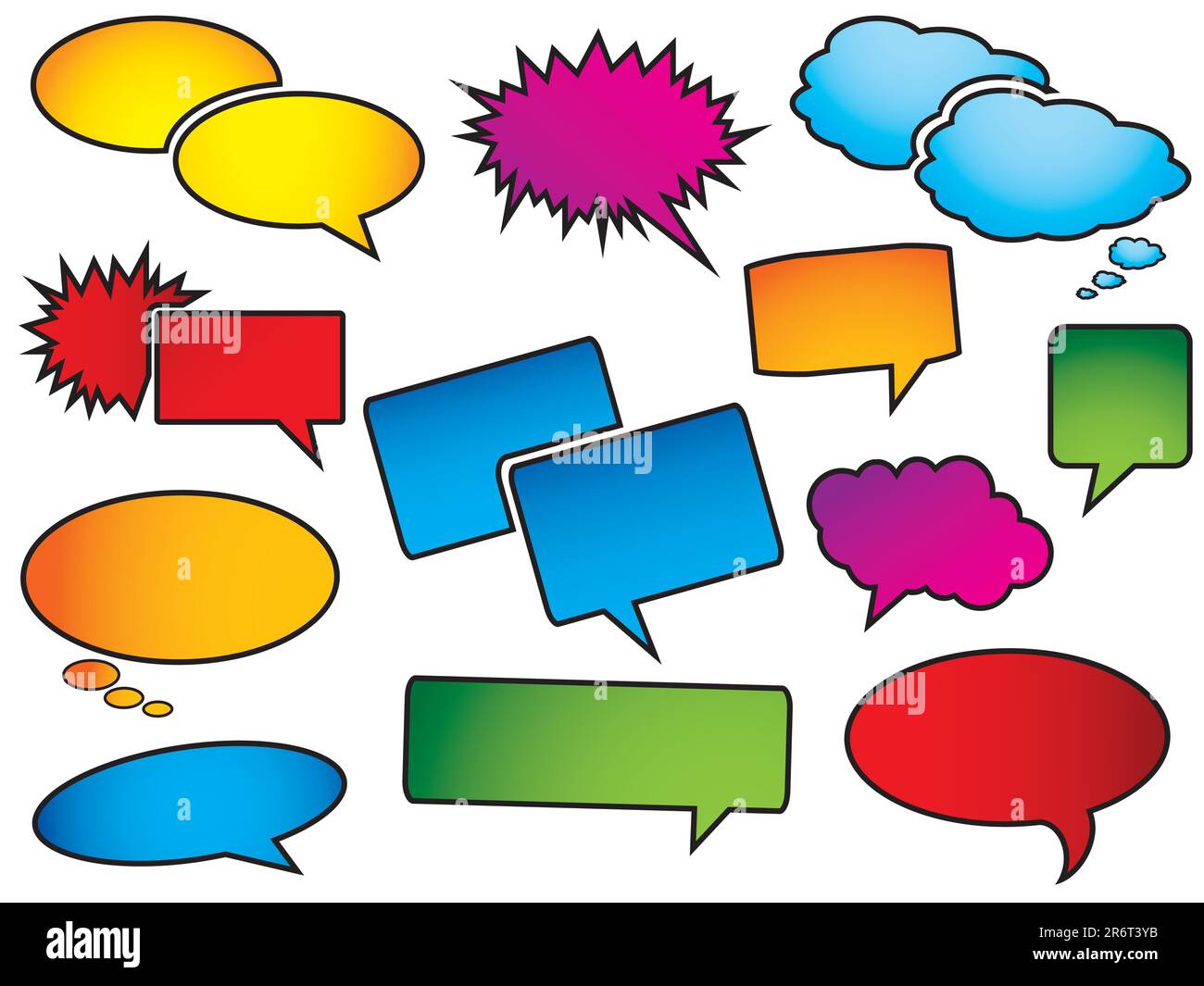 Pop art speech bubbles. Please check my portfolio for more cartoon ...