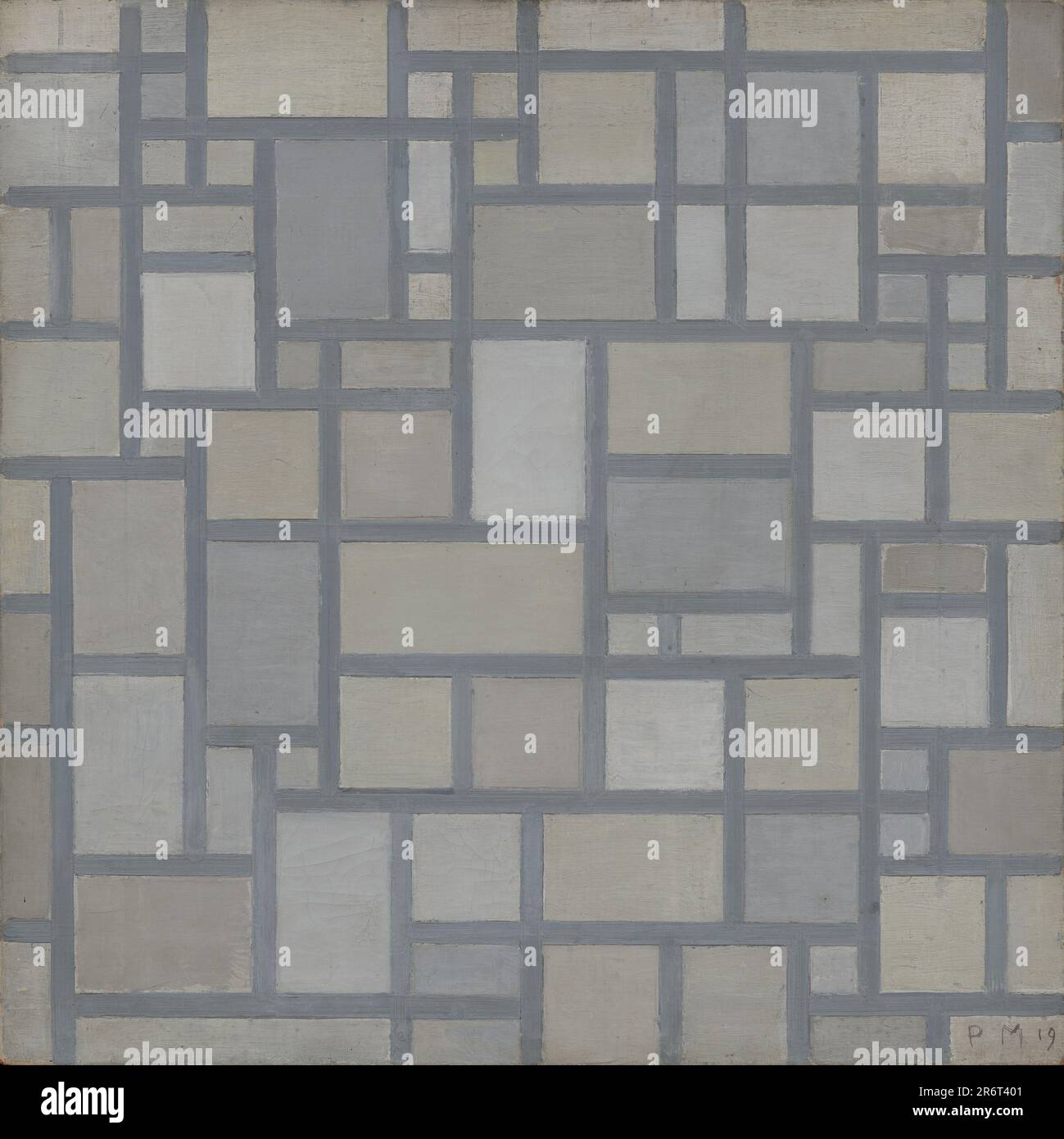 Composition: Light Colour Planes with Grey Lines (Composition with Grid ...