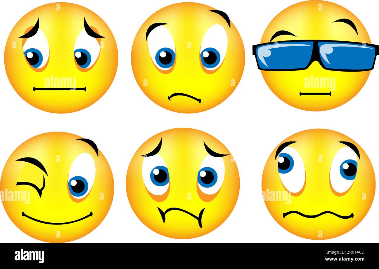 vector emoticons with different expression... see portfolio for others ...